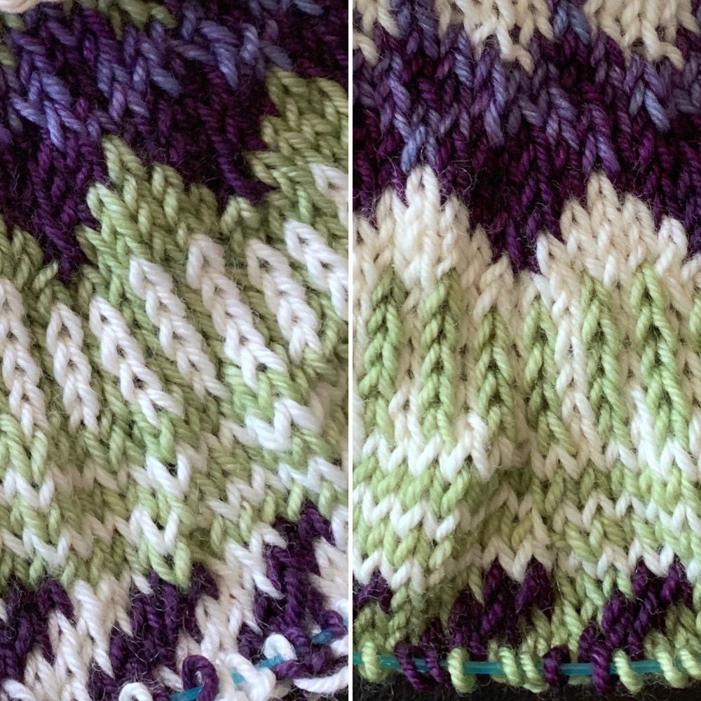 Yarn color dominance tutorial and Soldotna update | PDXKnitterati