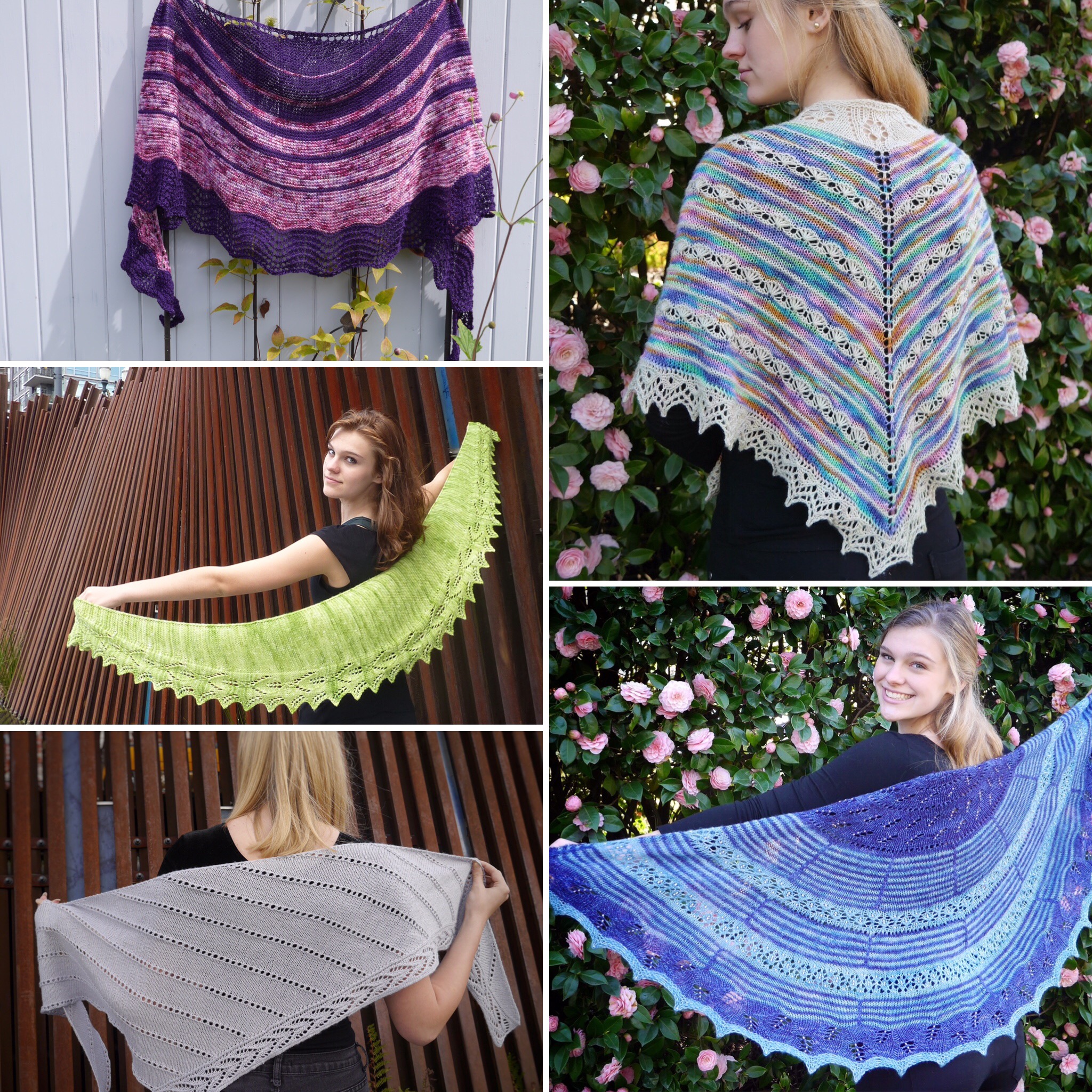 Summer Slubbing, shawl shapes, Red Alder | PDXKnitterati